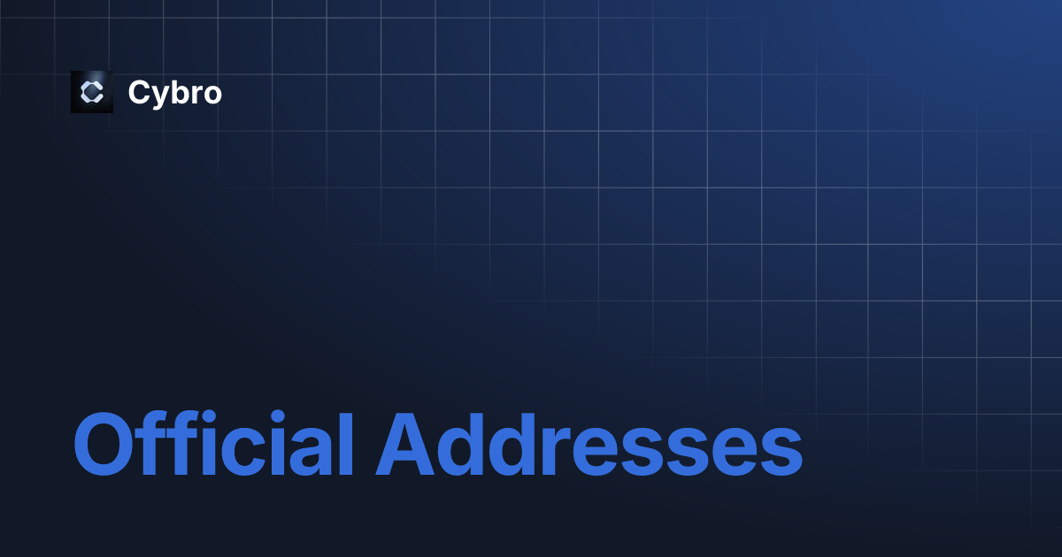 Official Addresses | Cybro